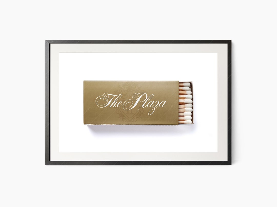 New York Hotel the Plaza Matchbox Wall Art Elegant Home Decor Travel ...