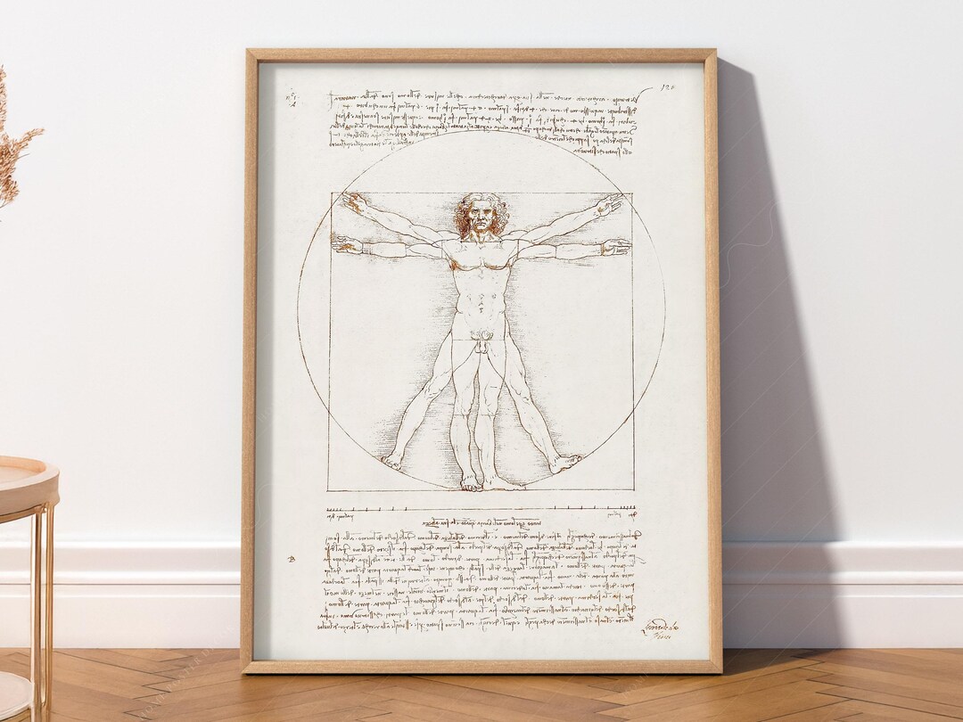 Leonardo Da Vinci, Vitruvian Man, Renaissance Painting, Famous Art ...