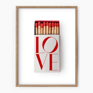 Love Wall Art Matchbox Print Gift for Girlfriend Boyfriend Couples Gift ...