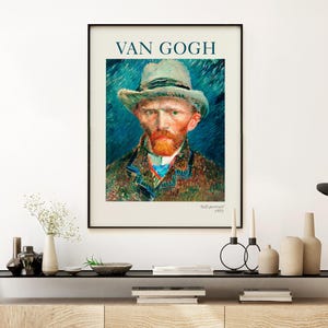 Van Gogh Poster, Self Portrait Wall Art, Van Gogh Print, Classic ...
