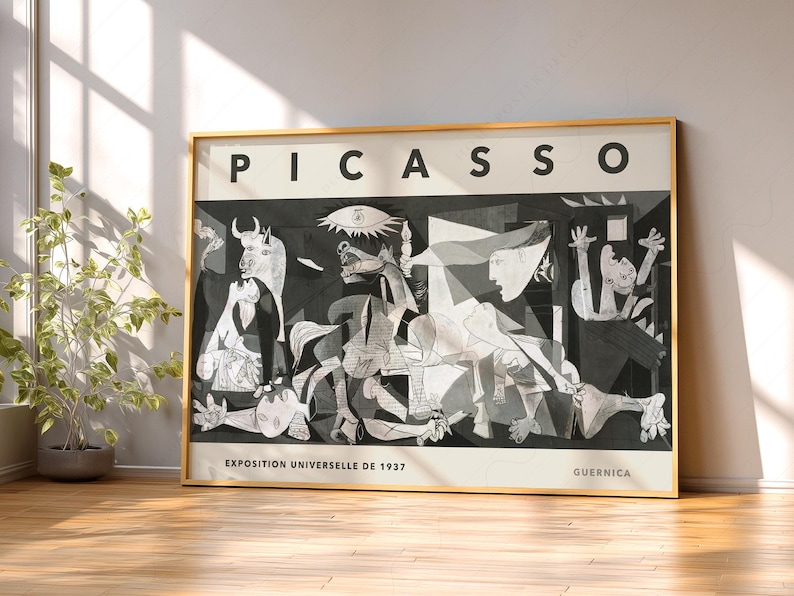 Picasso Guernica Exhibition Art Print, Modern Wall Art - Etsy