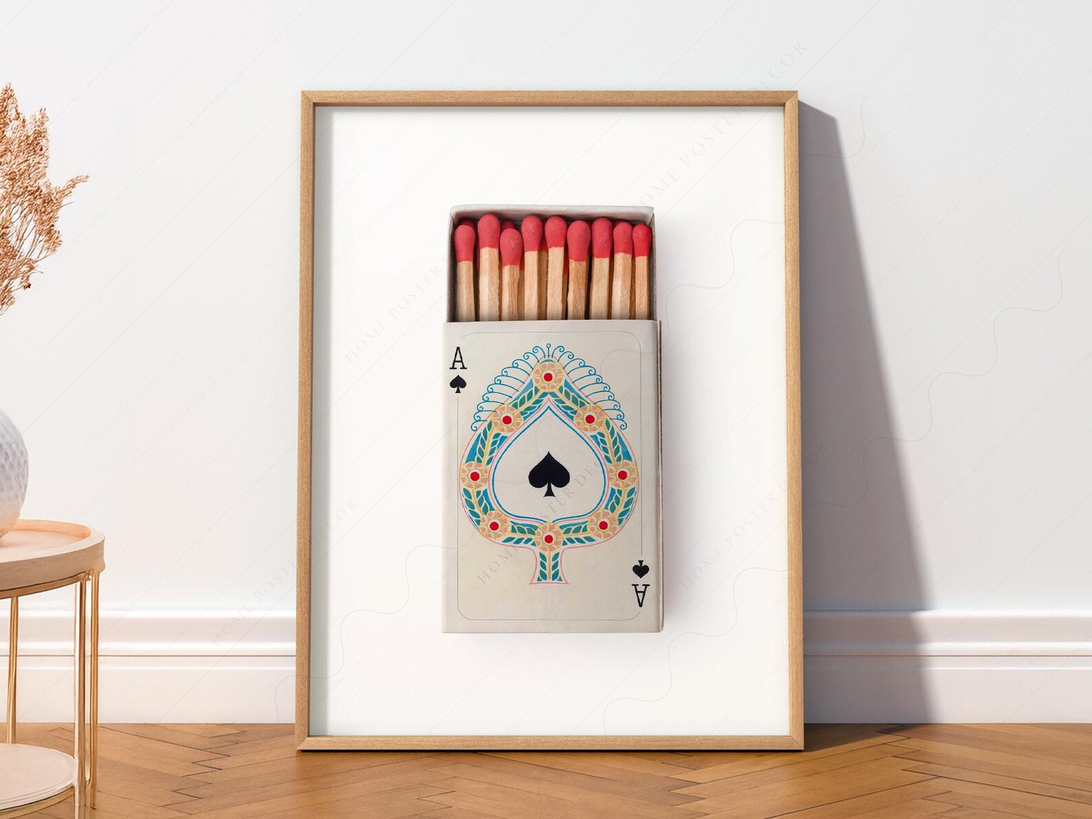 Ace of Spades Matchbook Art Print, Retro Eclectic Decor - Etsy