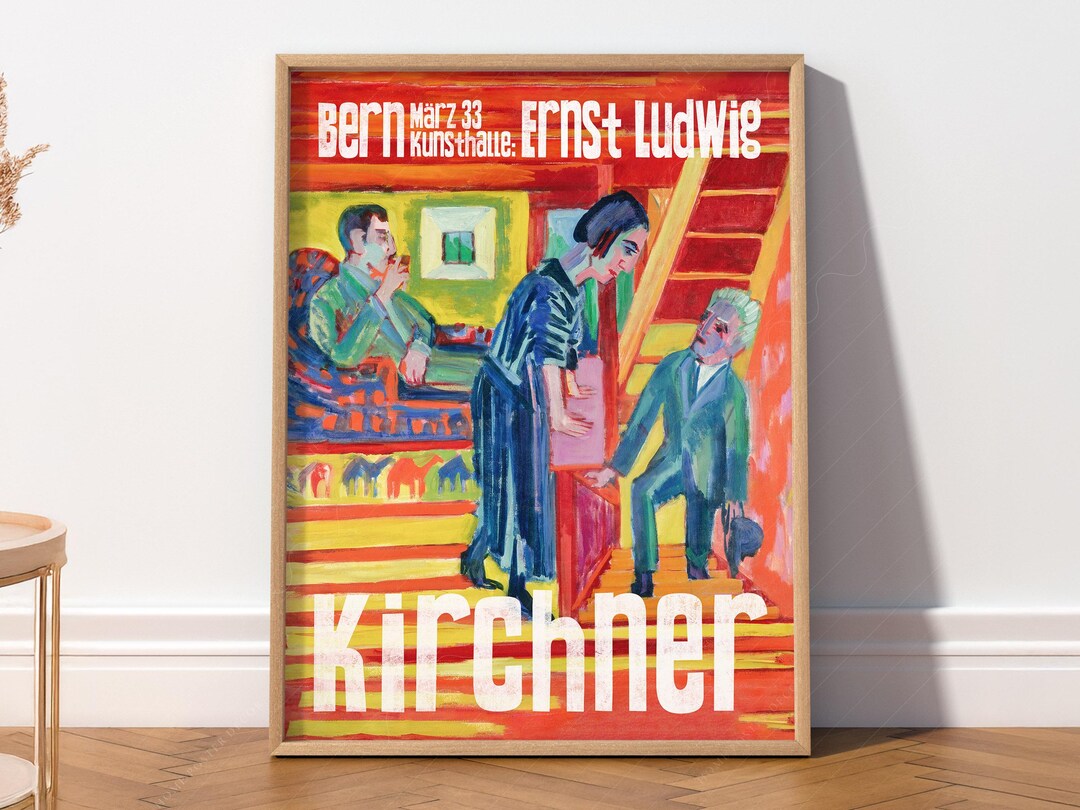 Ernst Ludwig Kirchner Gift for Friend the Visit Painting Cool Poster ...