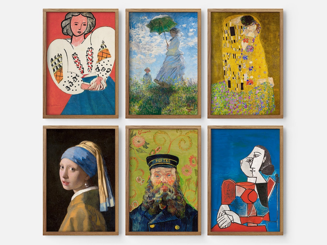 Mini Gallery Wall Set of 6 Famous Art Masterpiece Collection Matisse ...