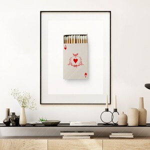 Ace of Hearts Retro Wall Art Playing Cards Aesthetic Room Matchbox ...