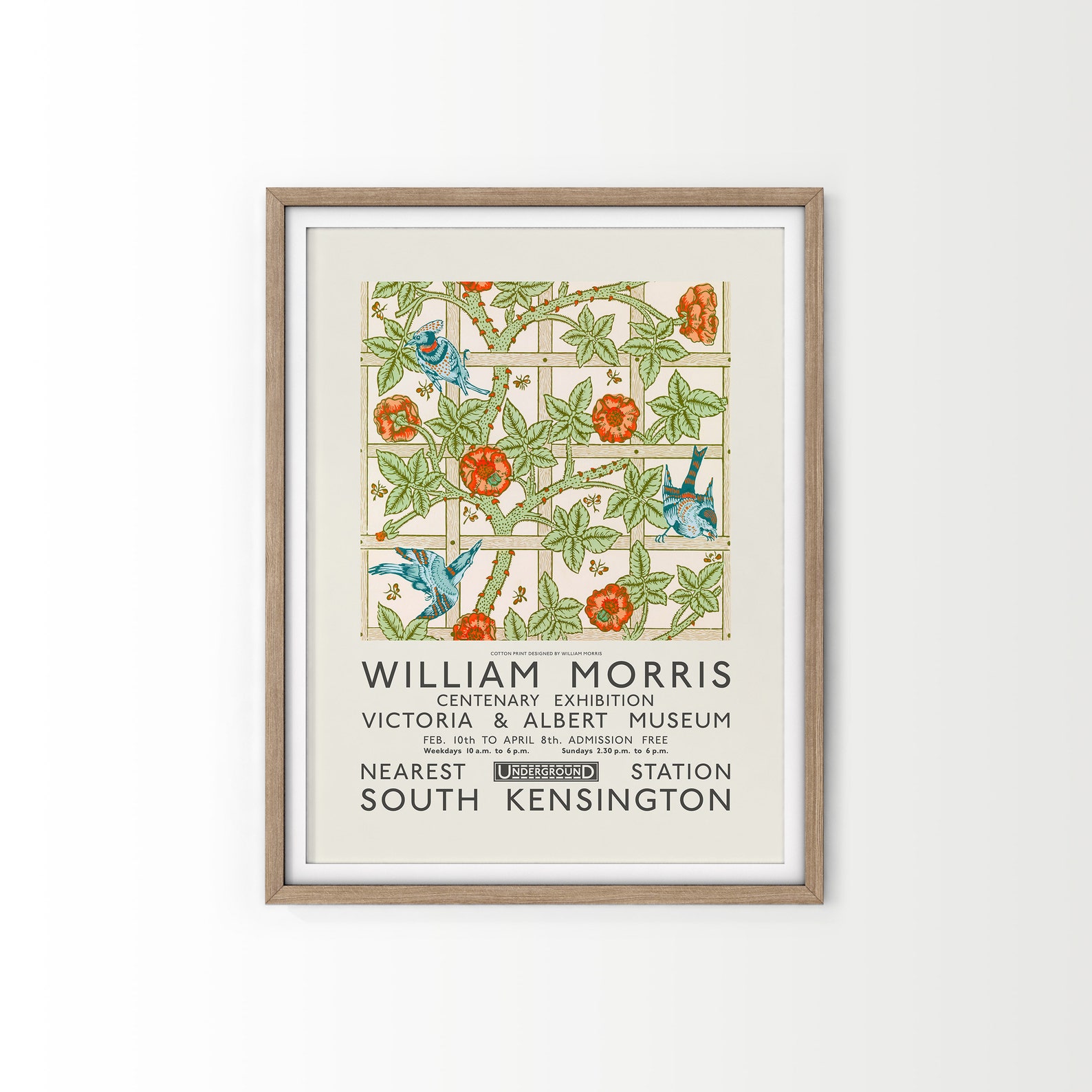 William Morris Poster William Morris Exhibition Poster | Etsy
