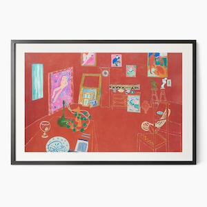 Henri Matisse Red Studio Famous Painting Matisse Wall Art Living Room ...