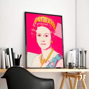 Andy Warhol Poster, Queen Elizabeth II, the Crown, Pop Art, Famous ...