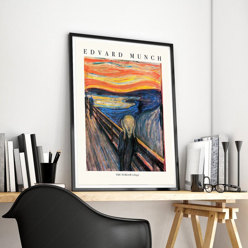Edvard Munch Print the Scream Print the Scream Poster - Etsy