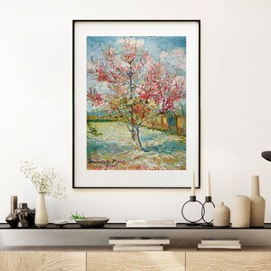 Vincent Van Gogh Pink Peach Trees Famous Painting Wall Art for Living ...