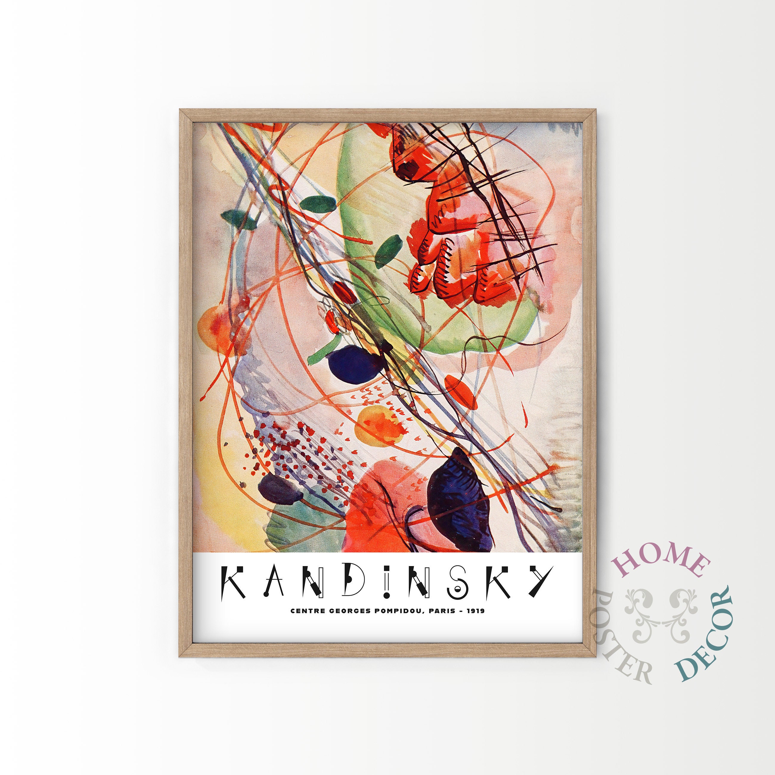 Wall Décor Wassily Kandinsky Abstract Poster Art exhibition Home decor ...