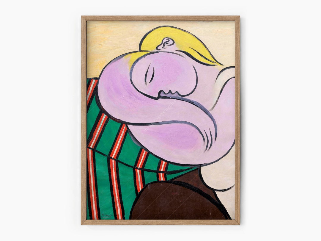 Pablo Picasso Woman With Yellow Hair Famous Painting Wall Art for ...