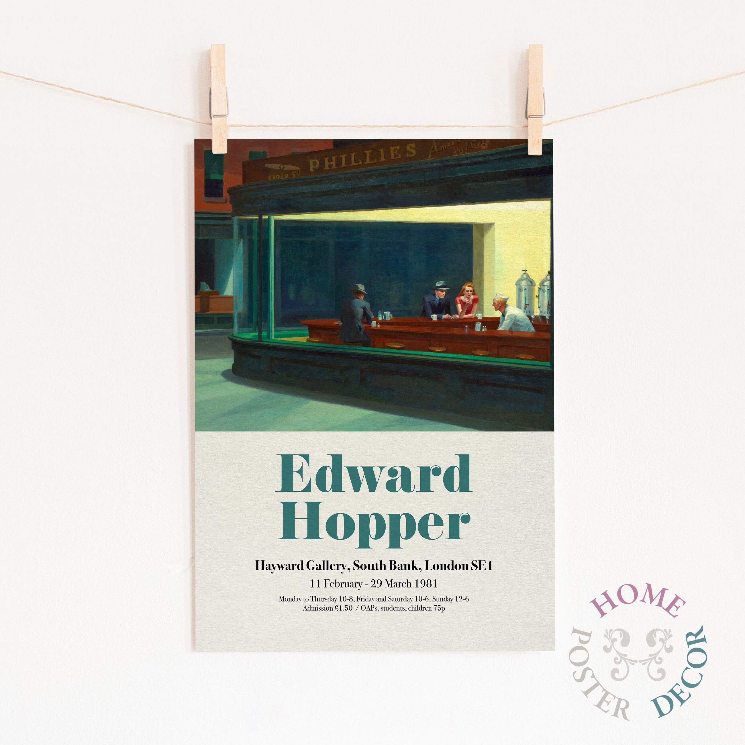 Prints Famous Painting Masterpiece American Realism Edward Hopper ...