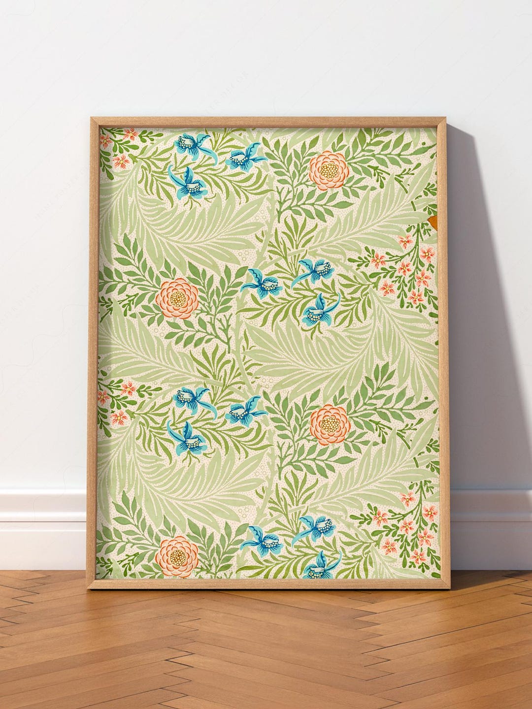 William Morris Larkspur Print | Vintage Floral Wall Art 59 - Etsy Canada
