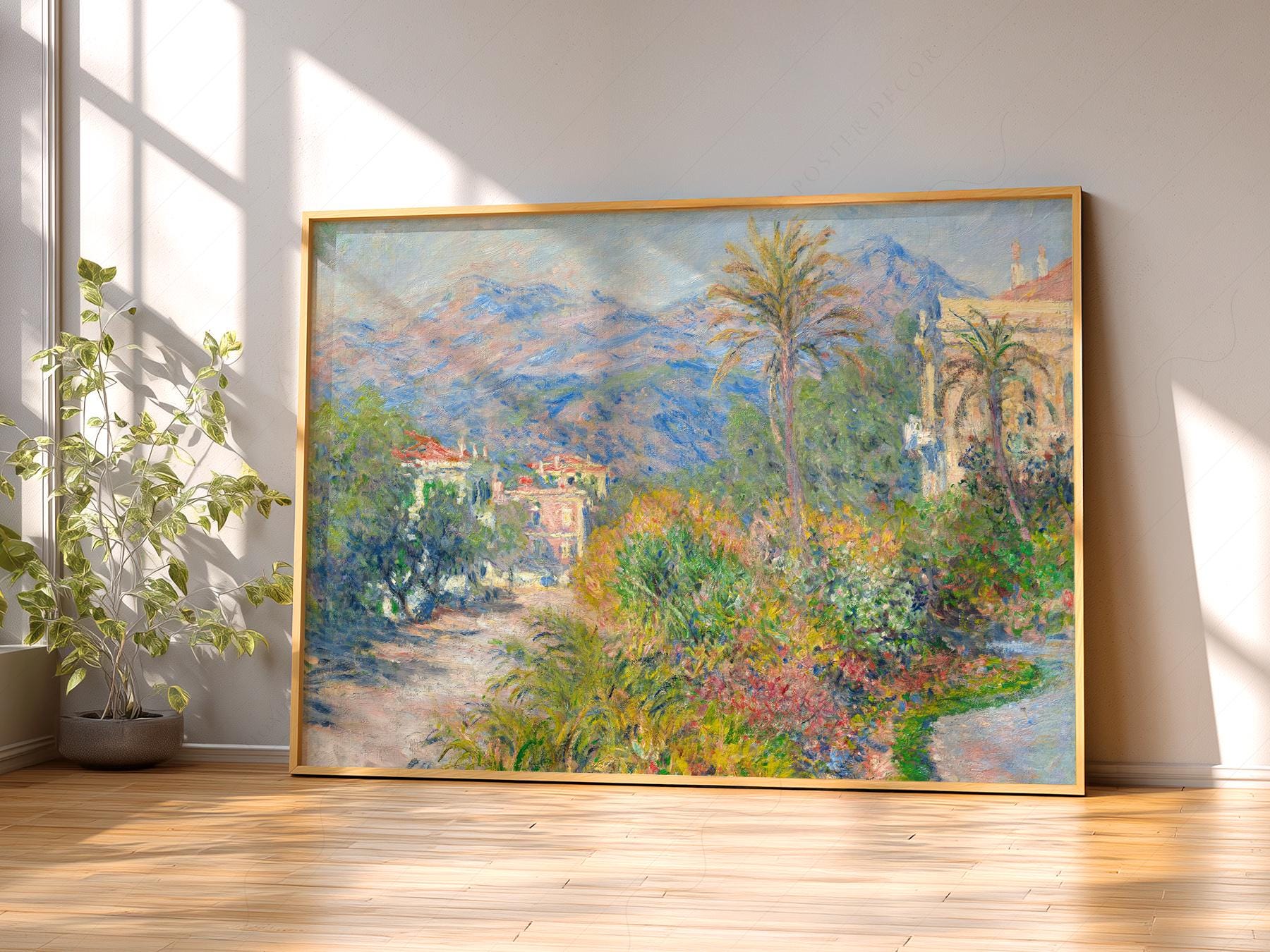 Claude Monet Poster, Palm Trees, Strada Romana at Bordighera, Nature ...