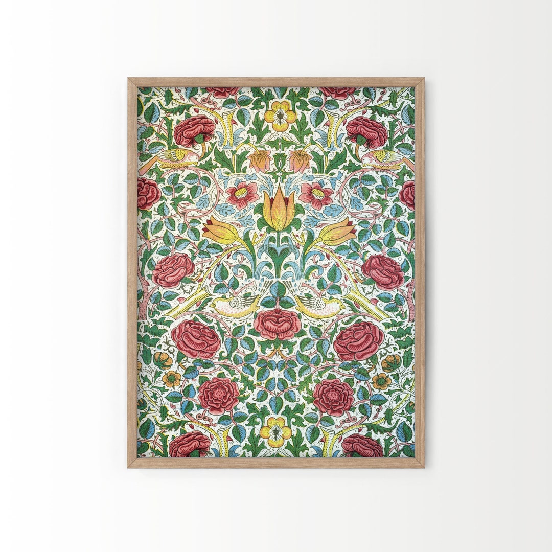 William Morris, Rose Flower Print, Vintage Floral, Antique Wall Art ...
