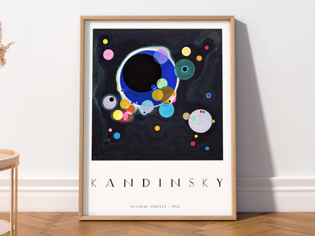 Wassily Kandinsky Gift for Him Abstract Wall Art Office Decor Exhibition Poster Black White Art ...