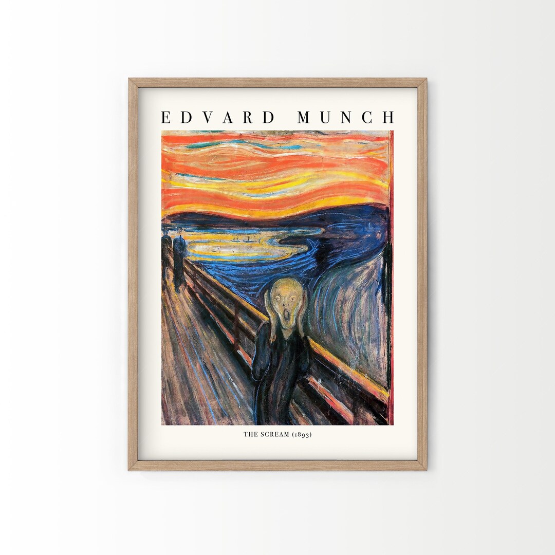 Edvard Munch Print, the Scream Print, the Scream Poster, Famous ...