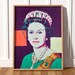 Andy Warhol Print, Queen Elizabeth II, Purple Art, the Crown, Pop Art ...