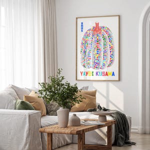 Yayoi Kusama Poster, Japanese Art, Abstract Print, Colourful Decor ...