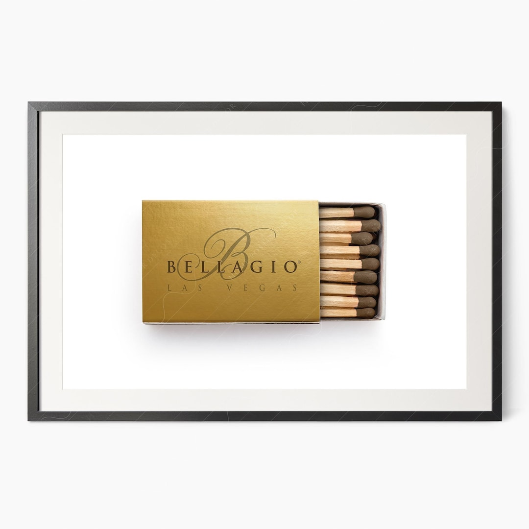 Las Vegas Bellagio Resort Casino Luxurious Spot Matchbox Print Iconic ...