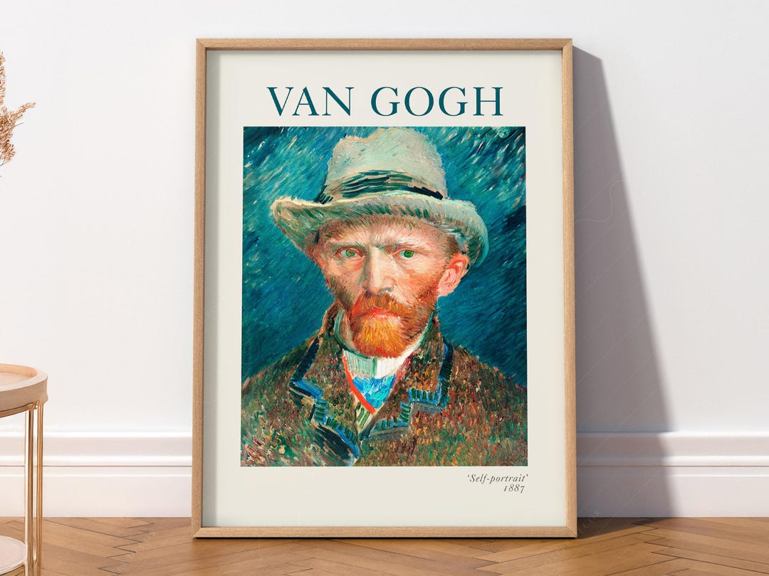 Van Gogh Poster, Self Portrait Wall Art, Van Gogh Print, Classic ...
