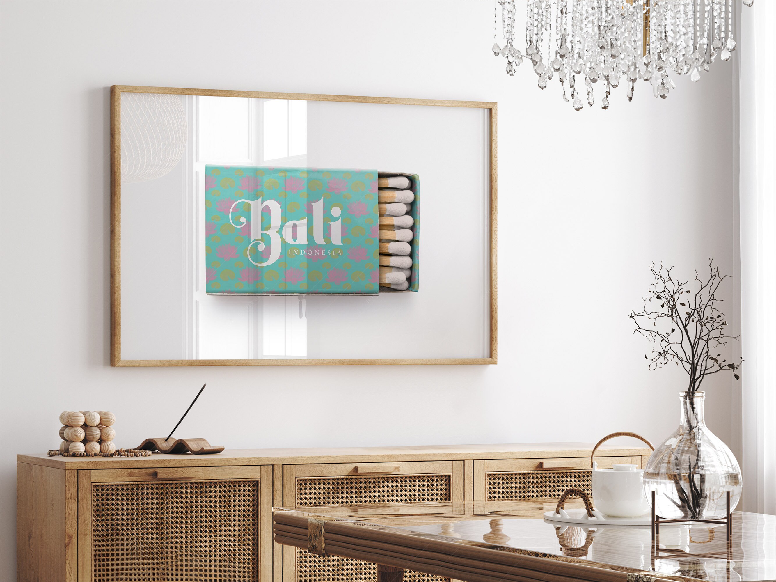 Bali Wall Art Indonesia Poster Travel Gift Chic Home Decor Matchbox ...