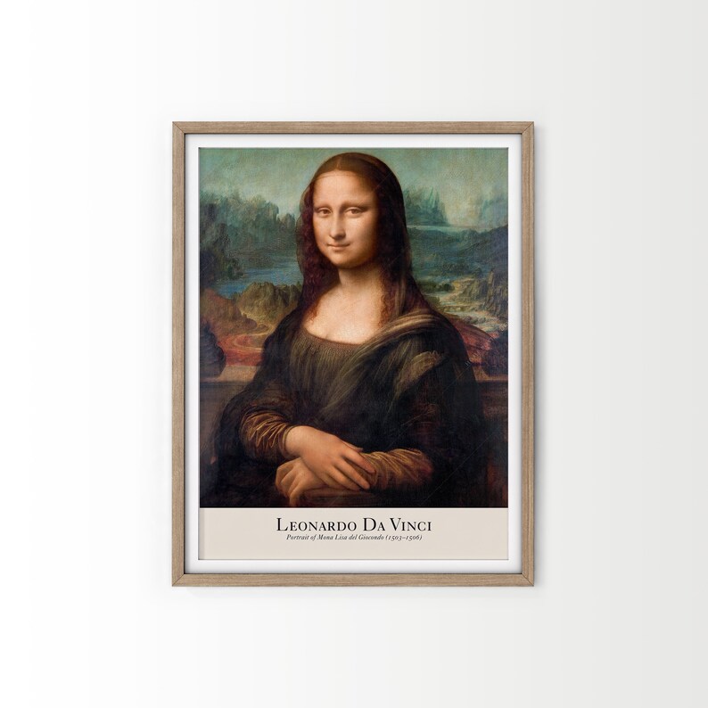Mona Lisa Poster Leonardo Da Vinci Renaissance Painting | Etsy