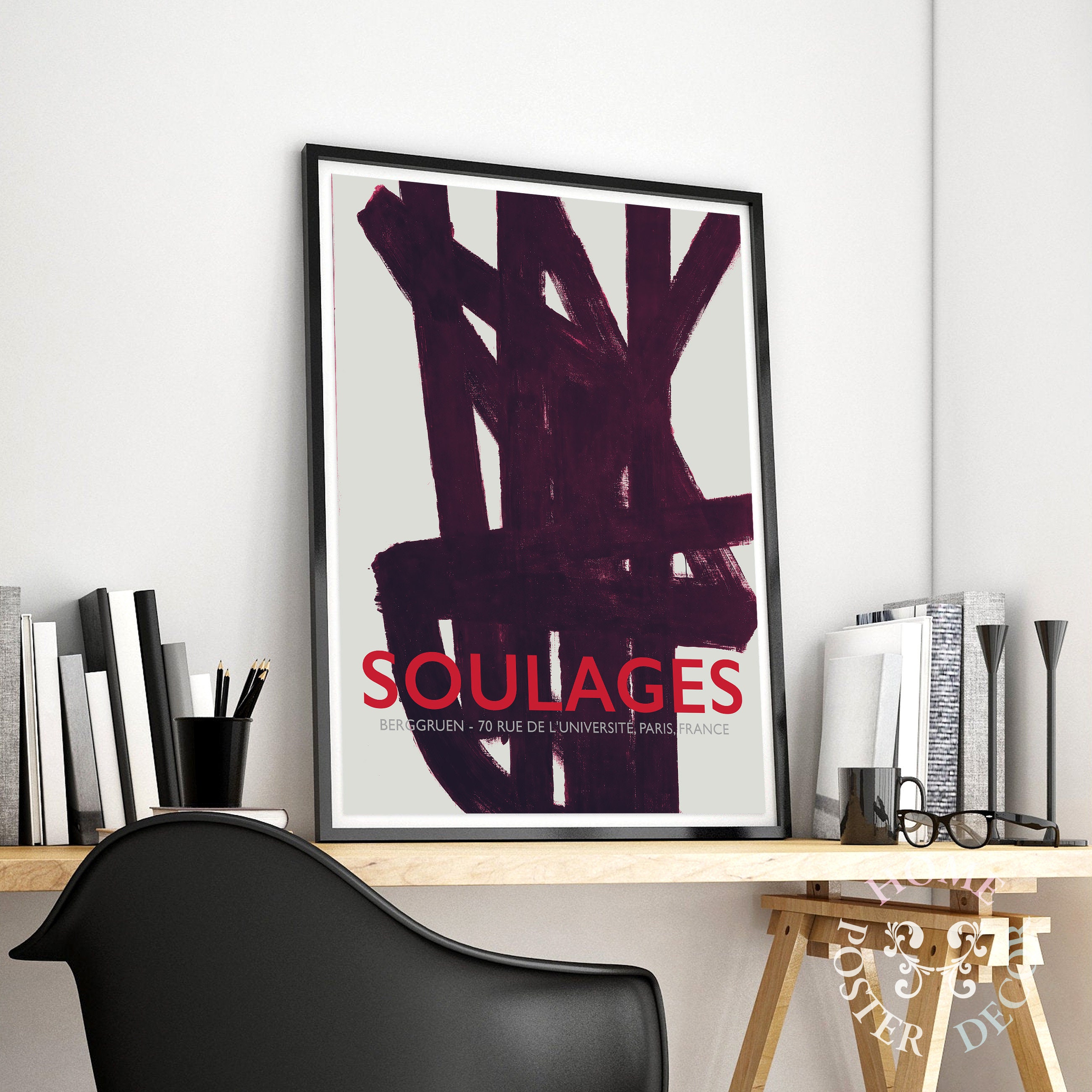 Soulages Print Soulages Exhibition Poster Pierre Soulages - Etsy Canada