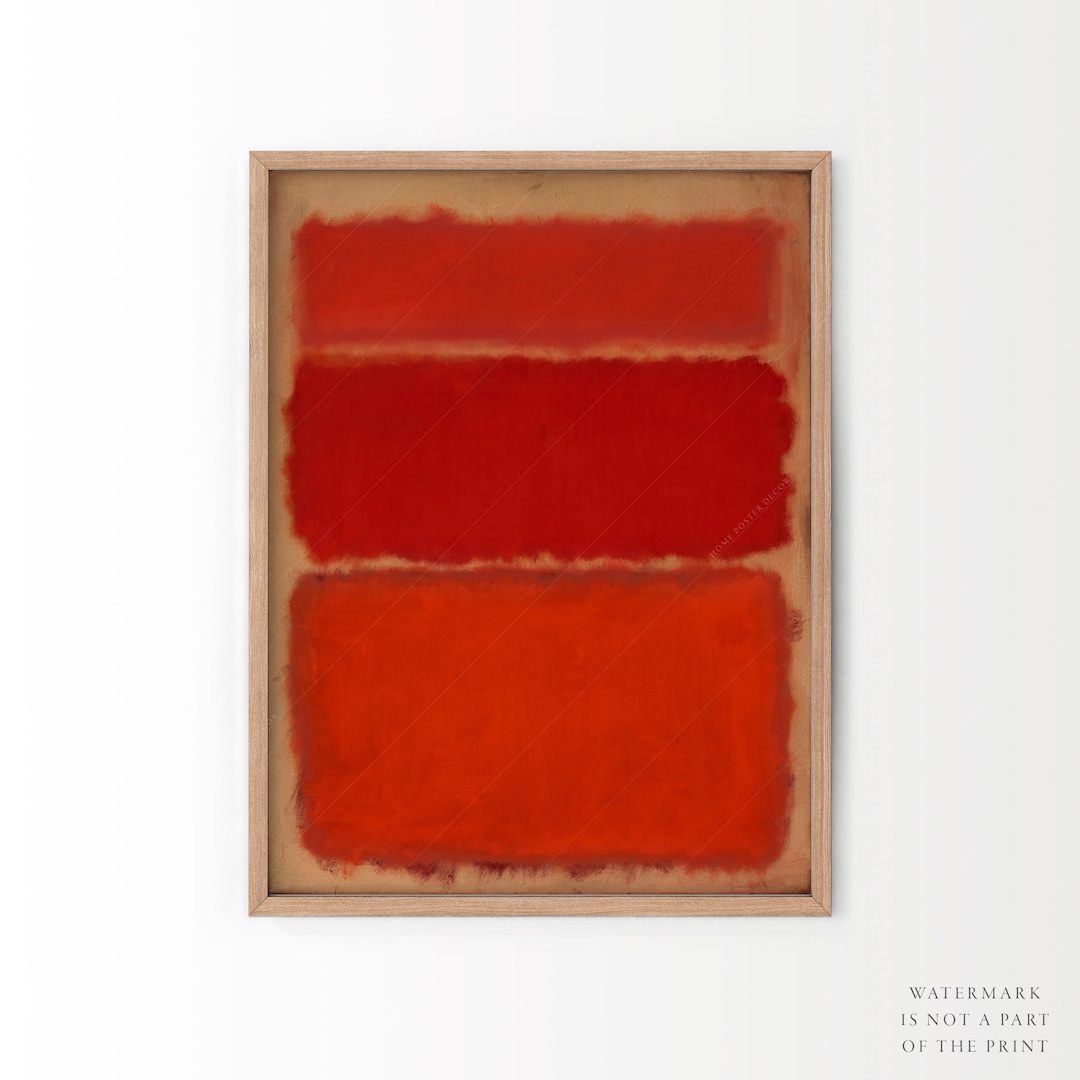 Mark Rothko, Shades of Red, Modern Art, Abstract Red Print, Minimalist ...