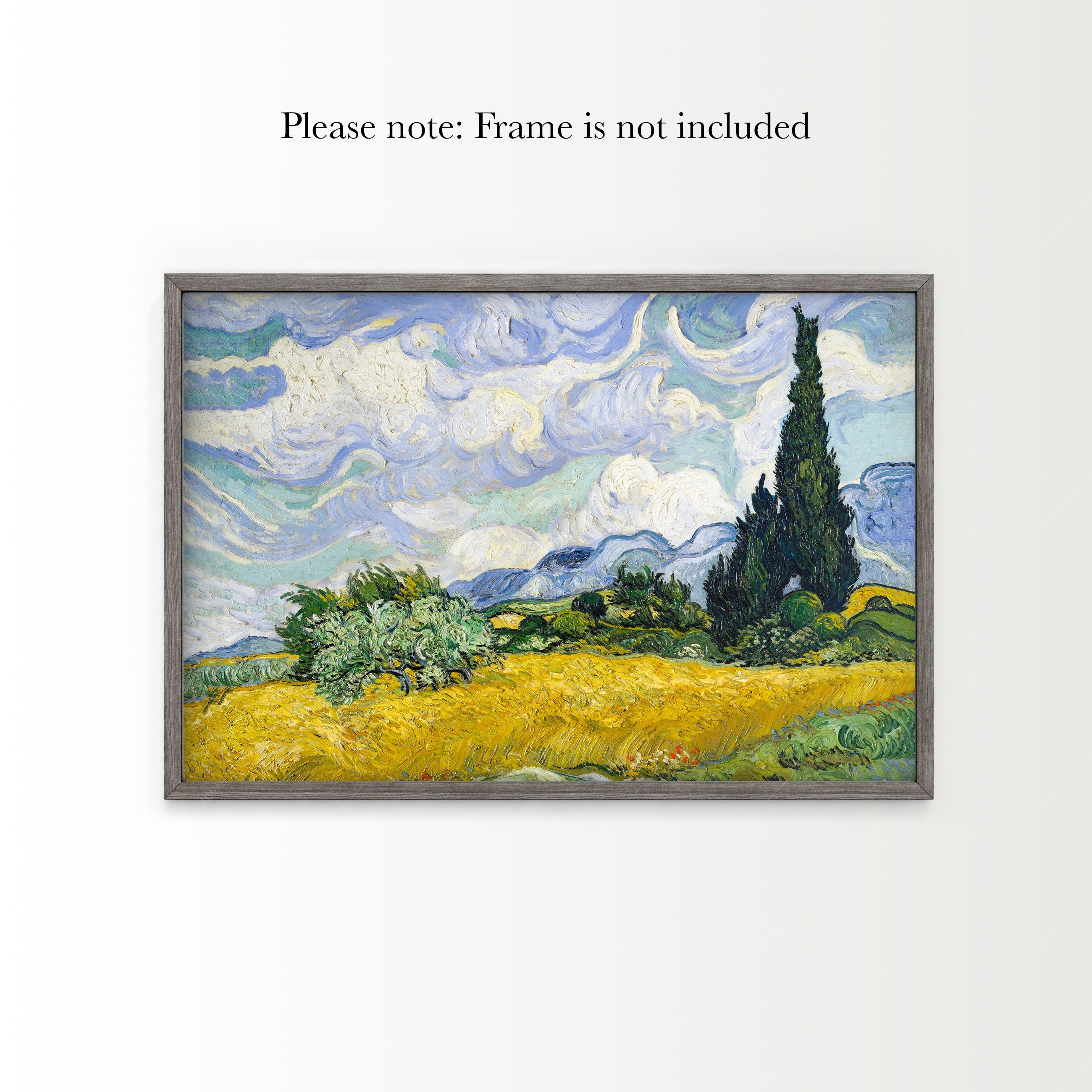Vincent Van Gogh Wheat Fields With Cypresses Nature - Etsy