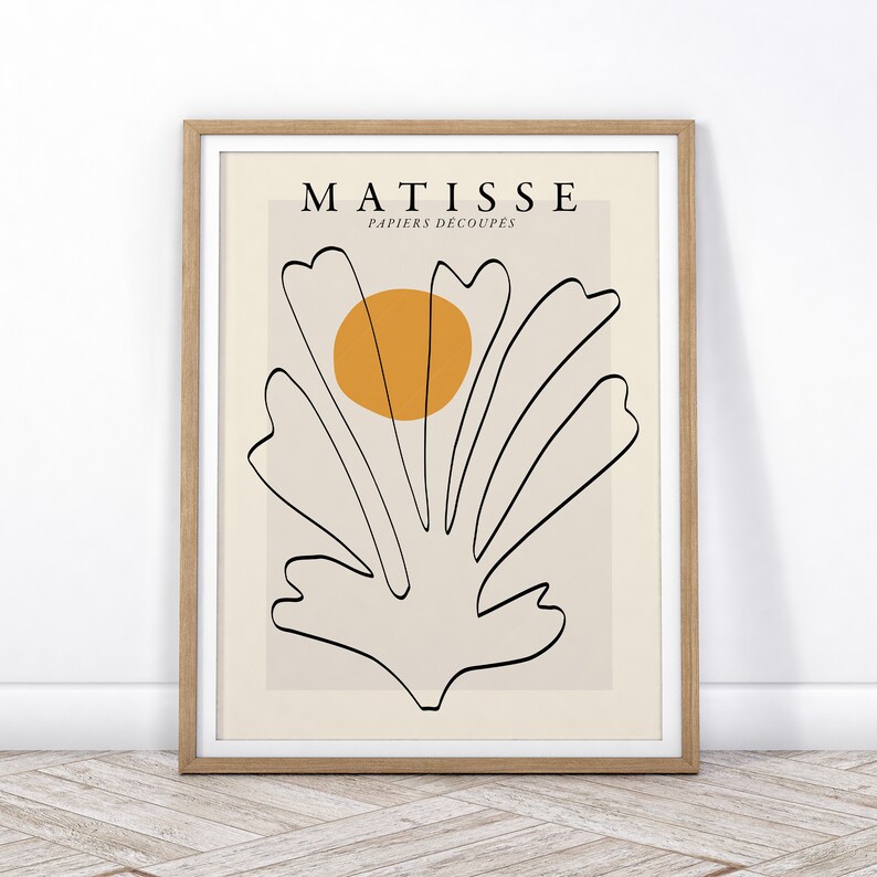 Matisse Poster Matisse Cut Out One Line Art Abstract Art Henri - Etsy ...