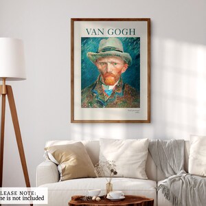 Van Gogh Poster, Self Portrait Wall Art, Van Gogh Print, Classic ...