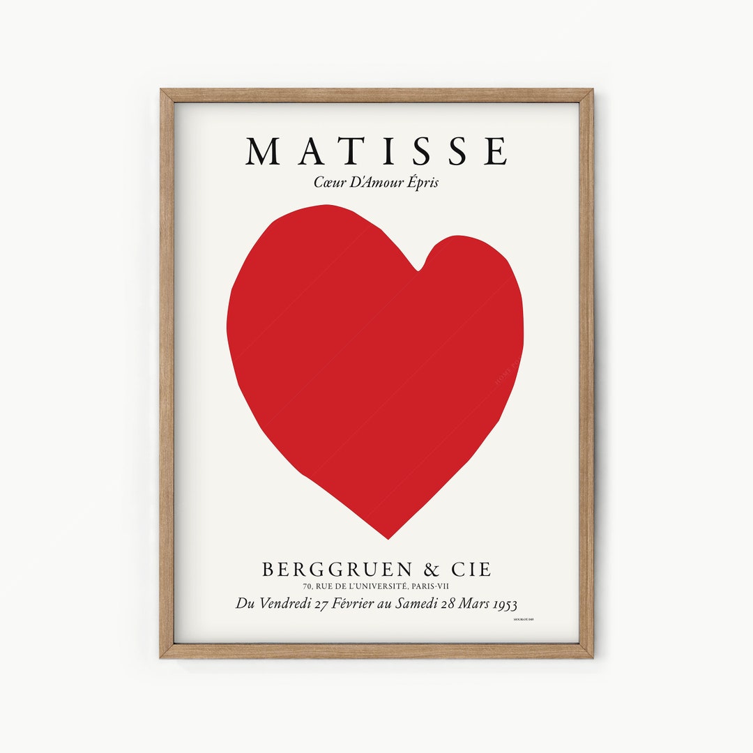 Henri Matisse Love Gift Matisse Red Heart Friend Gift - Etsy Canada