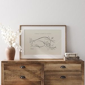 Picasso Taurus Bull, Modern Artwork, Minimalist Print, One Line Art ...