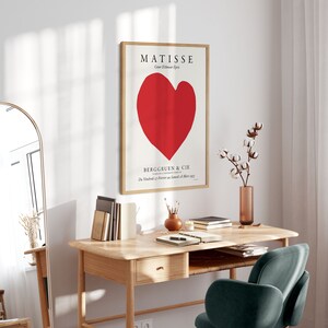 Henri Matisse, Love Gift, Matisse Red Heart, Friend Gift, Dreamy Decor ...