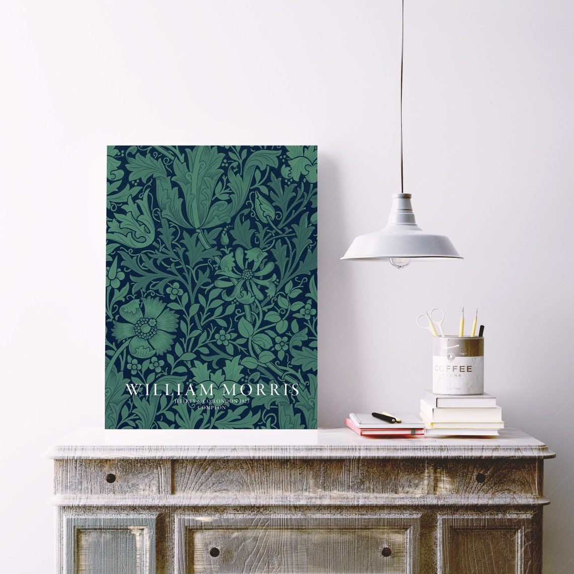 William Morris Poster Green Flower Print Leaf Print Leaves | Etsy