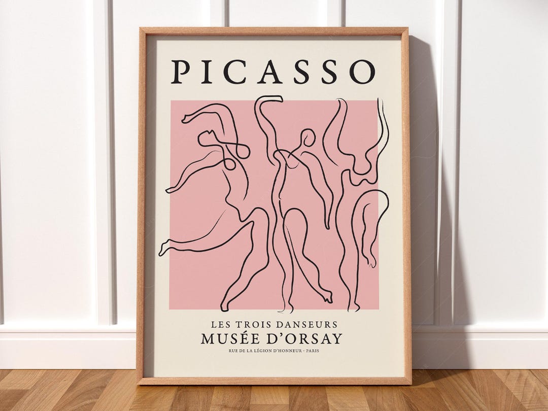 Picasso Tree Dancers, Picasso Line Art, Picasso Drawings, Pink Wall ...