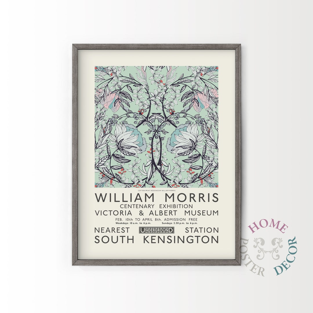 Blue Floral Art Print Vintage Flower William Morris Print - Etsy