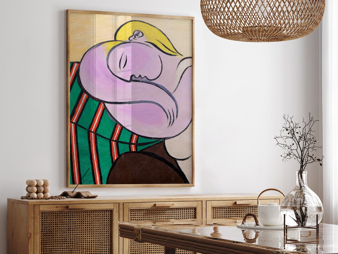 Pablo Picasso Woman With Yellow Hair Famous Painting Wall Art for ...