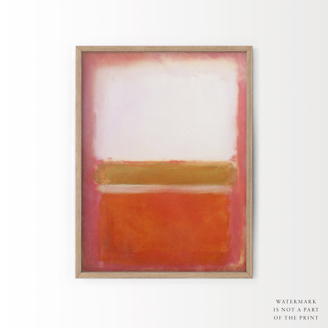 Orange Rothko Print, Orange Abstract Poster, Rothko Wall Art, Modern ...