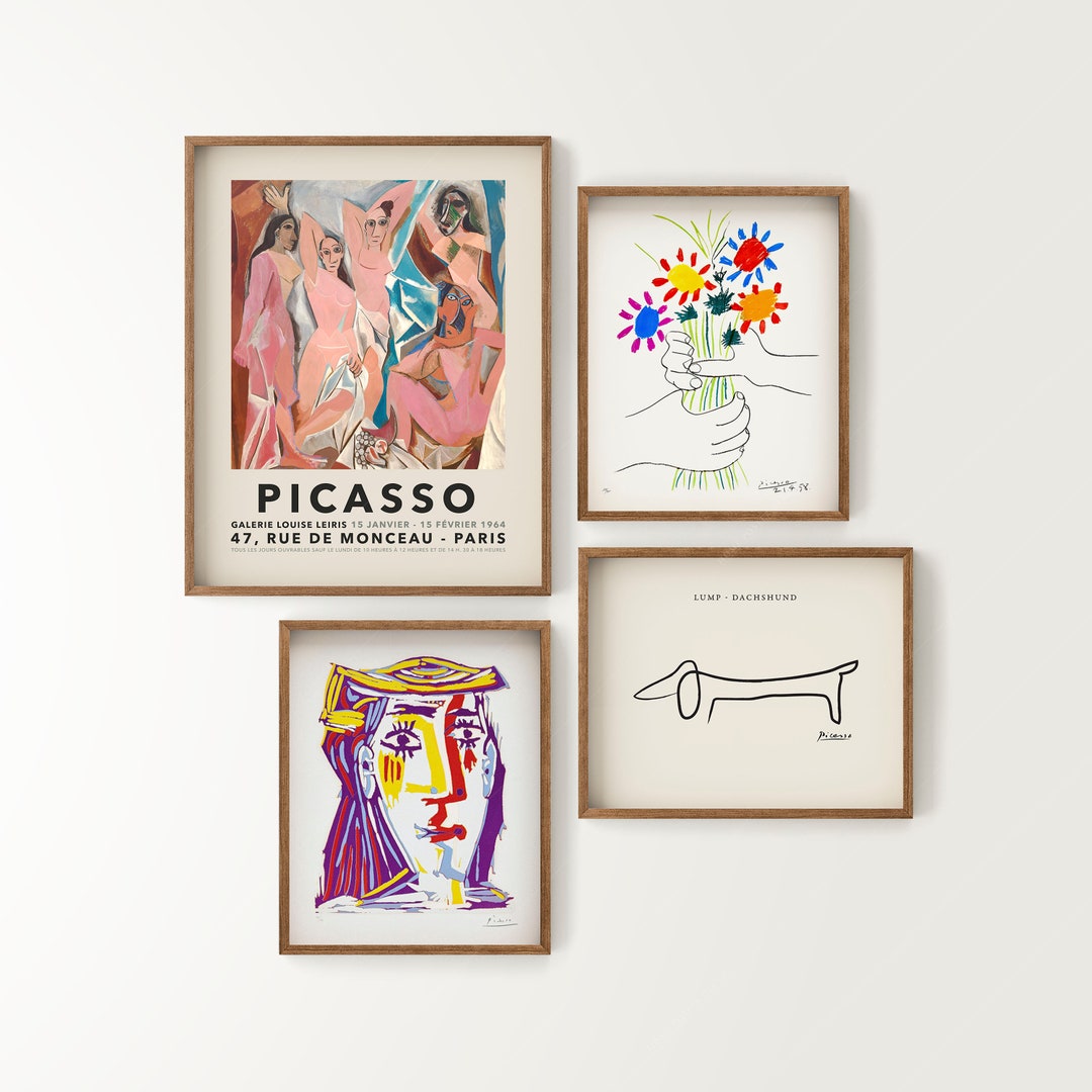 Pablo Picasso Gallery Set of 4 Prints Picasso Drawing - Etsy