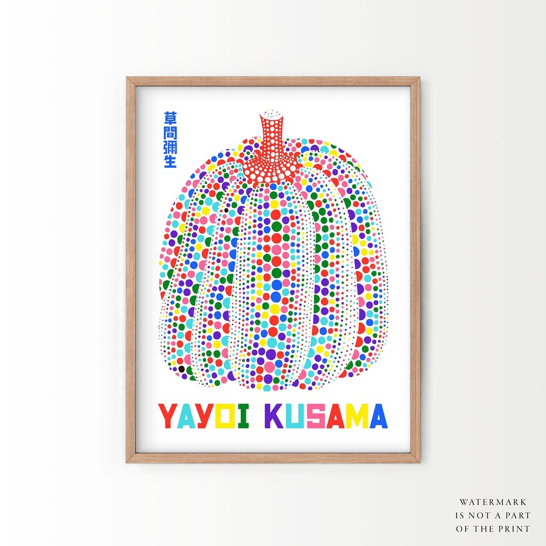 Yayoi Kusama Poster, Japanese Art, Abstract Print, Colourful Decor ...