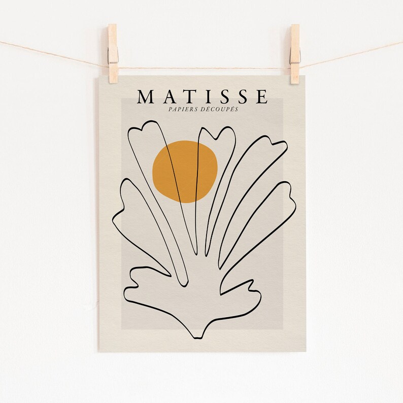 Matisse Poster Matisse Cut Out One Line Art Abstract Art Henri - Etsy ...