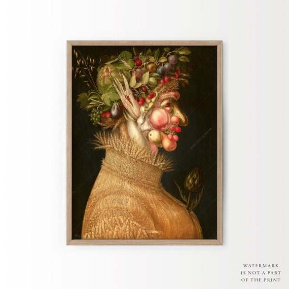 Giuseppe Arcimboldo Fruits Print Vegetables Art Flowers | Etsy
