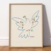 Picasso Dove of Peace, Colombe De La Paix, Line Art, Colourful Print ...