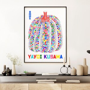 Yayoi Kusama Poster, Japanese Art, Abstract Print, Colourful Decor ...