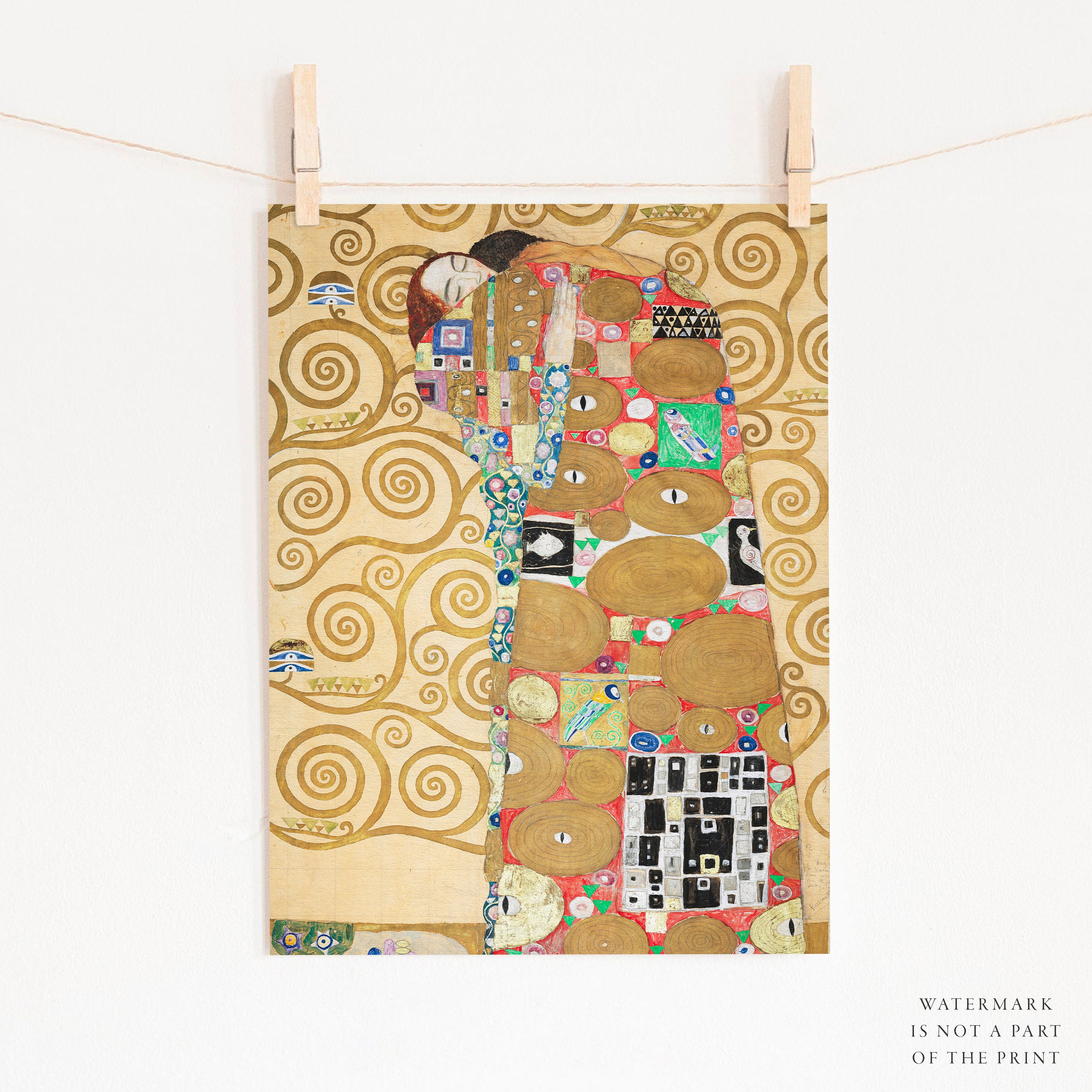 Lovers Print Gustav Klimt Love Poster Gift for Couple - Etsy