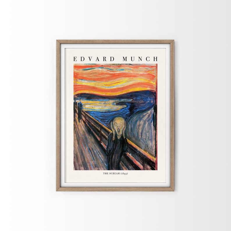 Edvard Munch Print the Scream Print the Scream Poster - Etsy