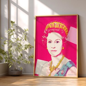 Andy Warhol Poster, Queen Elizabeth II, the Crown, Pop Art, Famous ...